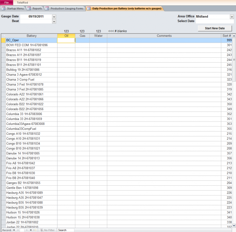 Daily Production - Production Systems